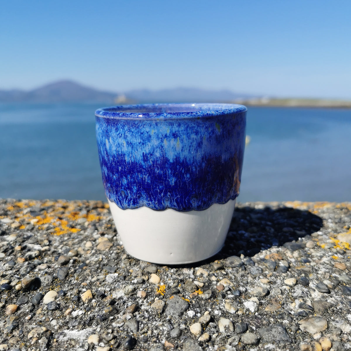 Blue Lagoon Coffee Cup - Handmade Irish Ceramics - Grounded Pottery